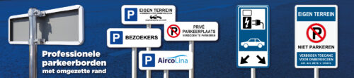 Parkeerborden met eigen logo of tekst - Parkeerbordenshop.nl